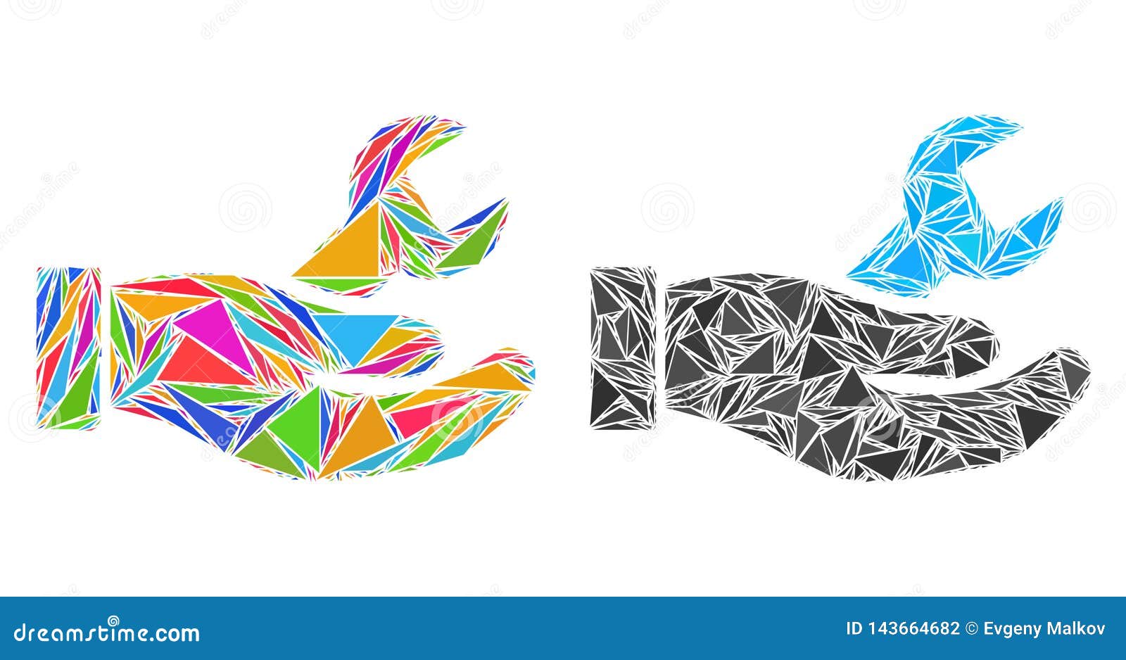 Triangle Repair Service Hand Collage Icons Stock Vector - Illustration ...