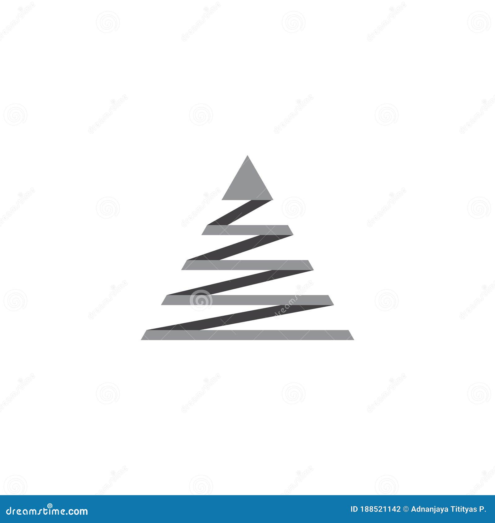 Triangle Ribbon Arrow Up Stripes Design Symbol Logo Vector Stock Vector ...