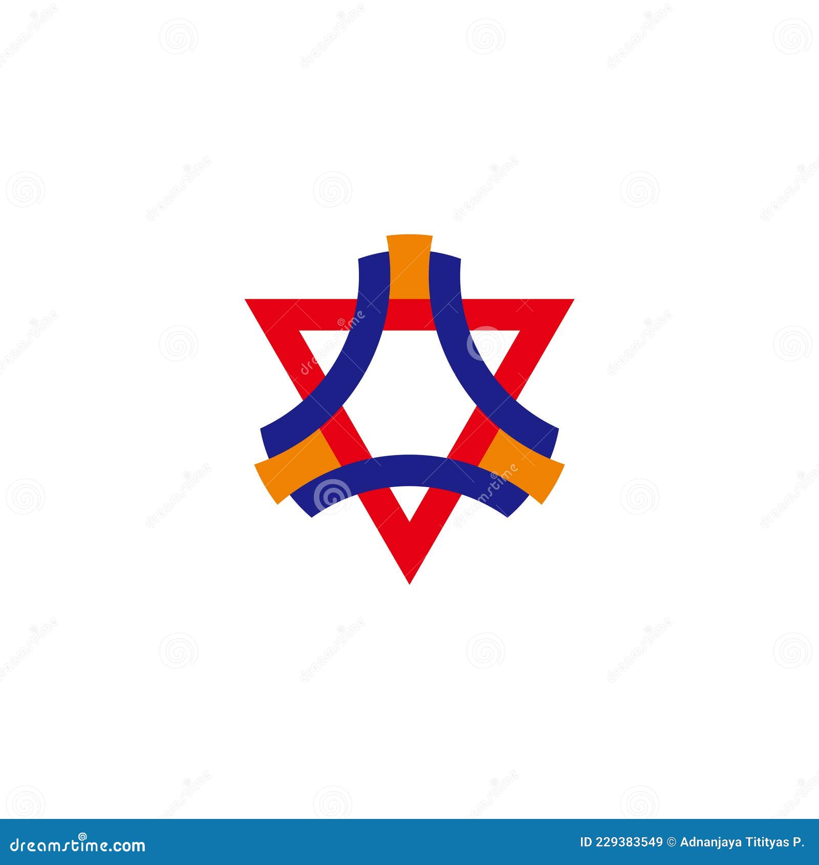 Triangle Ribbon Emblem Decoration Symbol Vector Stock Vector ...