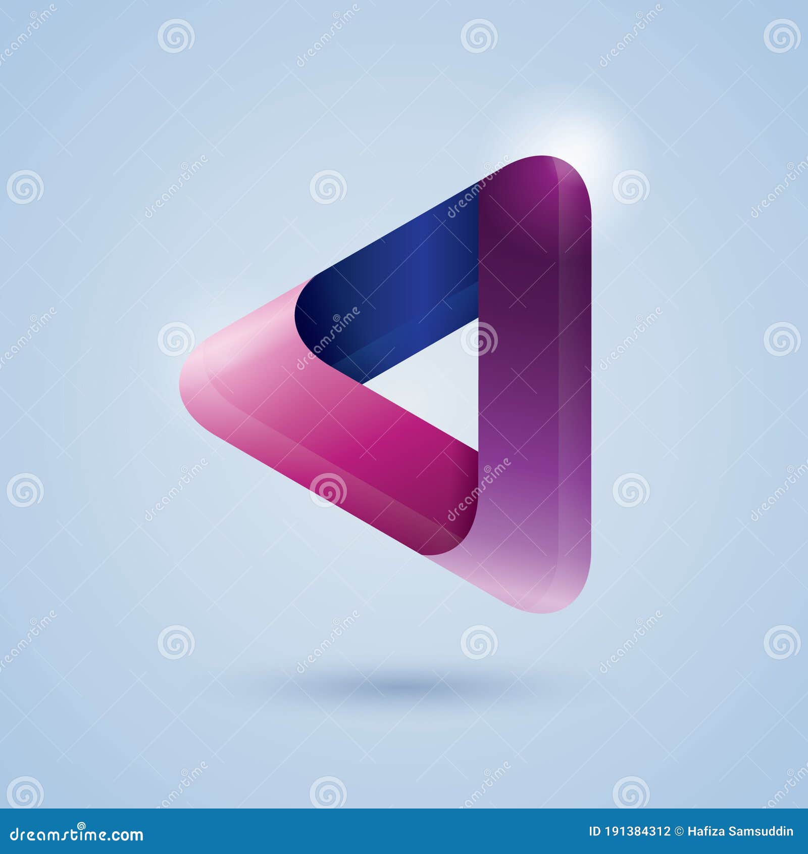 Triangle Ribbon Icon. Vector Illustration Decorative Design Stock ...