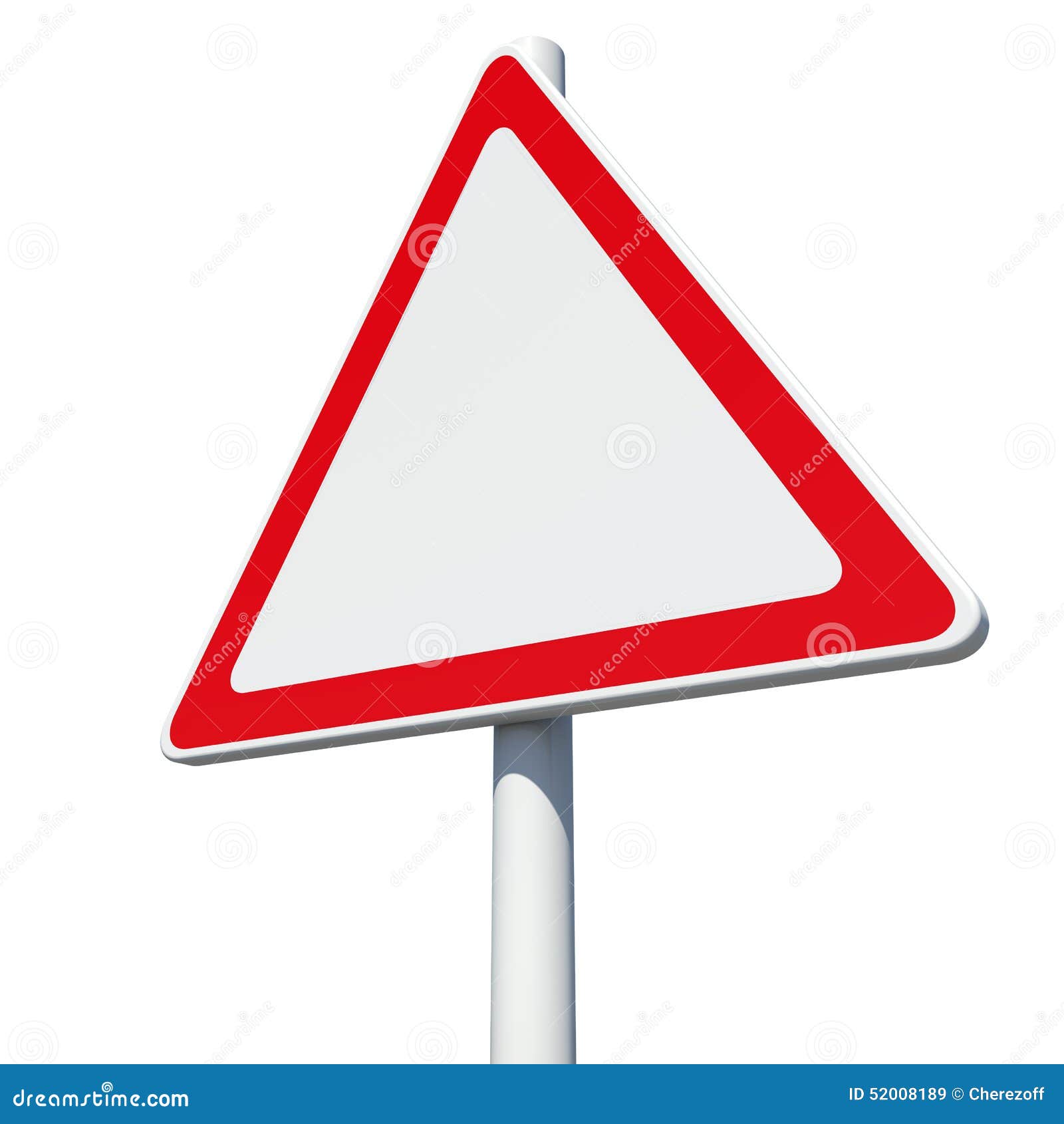 Triangle Road Sign. Isolated Stock Illustration - Illustration of steel ...