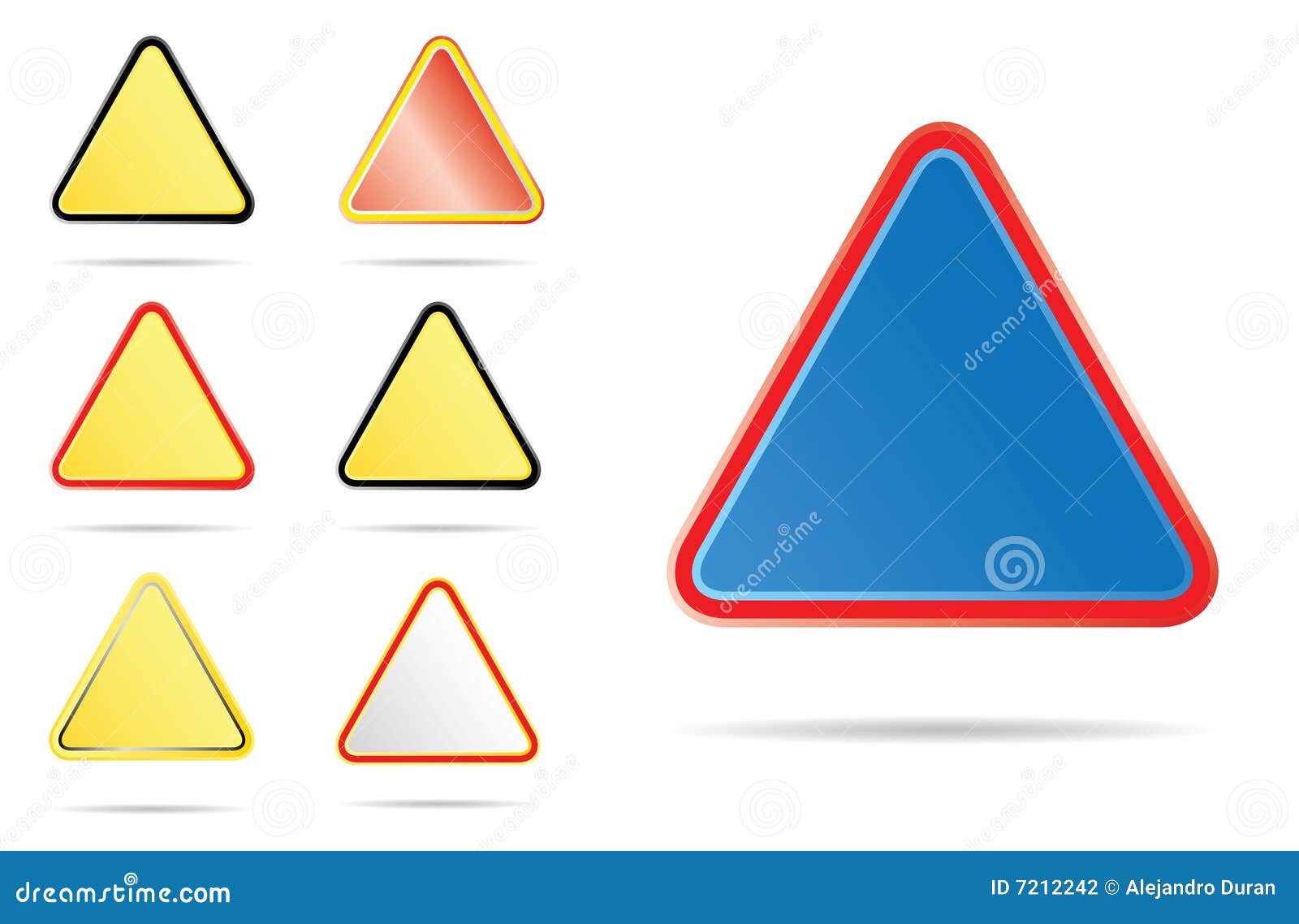 Triangle road signs stock vector. Illustration of safety - 7212242