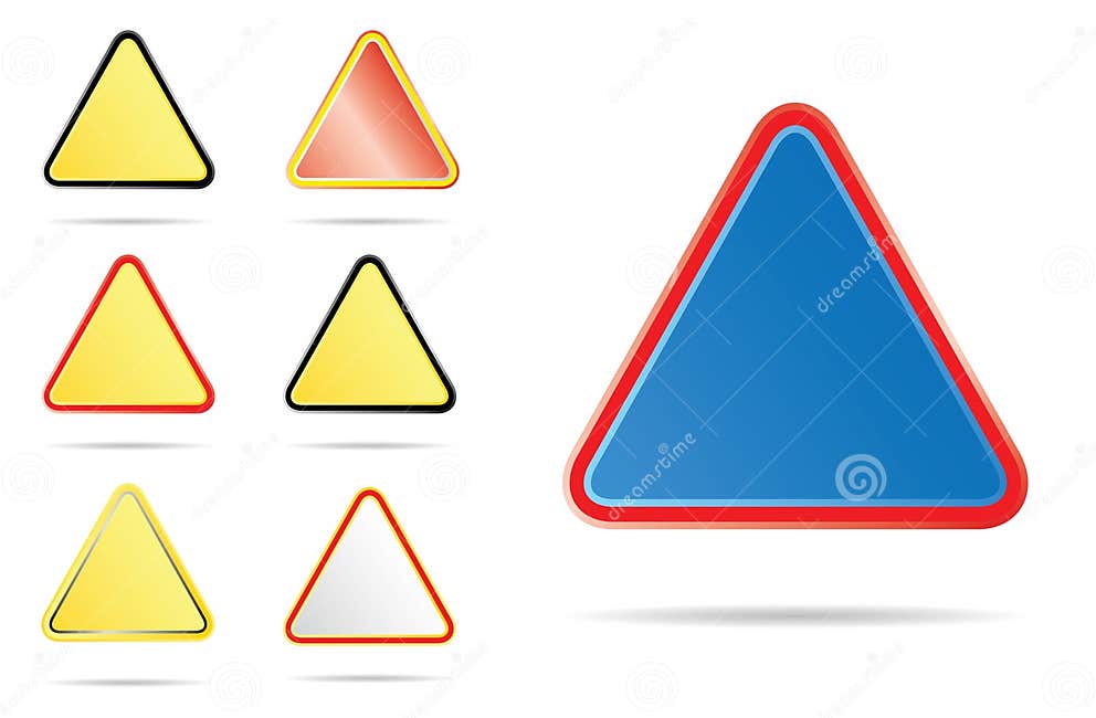 Triangle road signs stock vector. Illustration of safety - 7212242