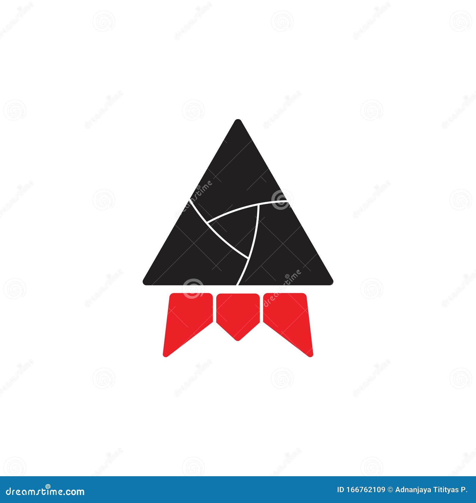 Triangle Rocket Geometric Design Vector Stock Vector - Illustration of ...