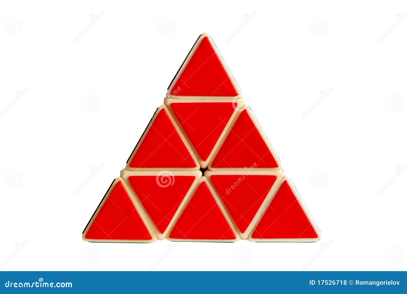 Triangle rouge photo stock. Image du isolement, géométrique - 17526718