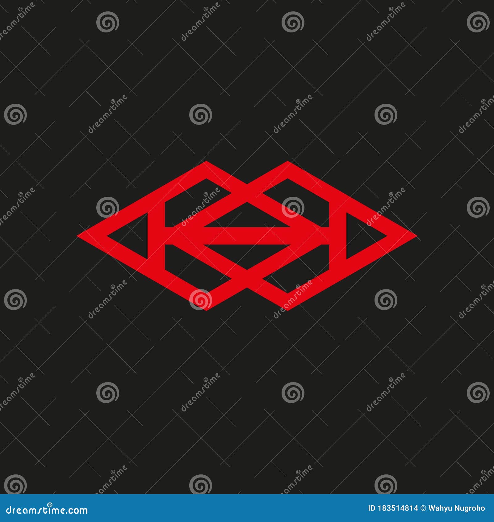 Triangle rouge de logo illustration de vecteur. Illustration du élément ...