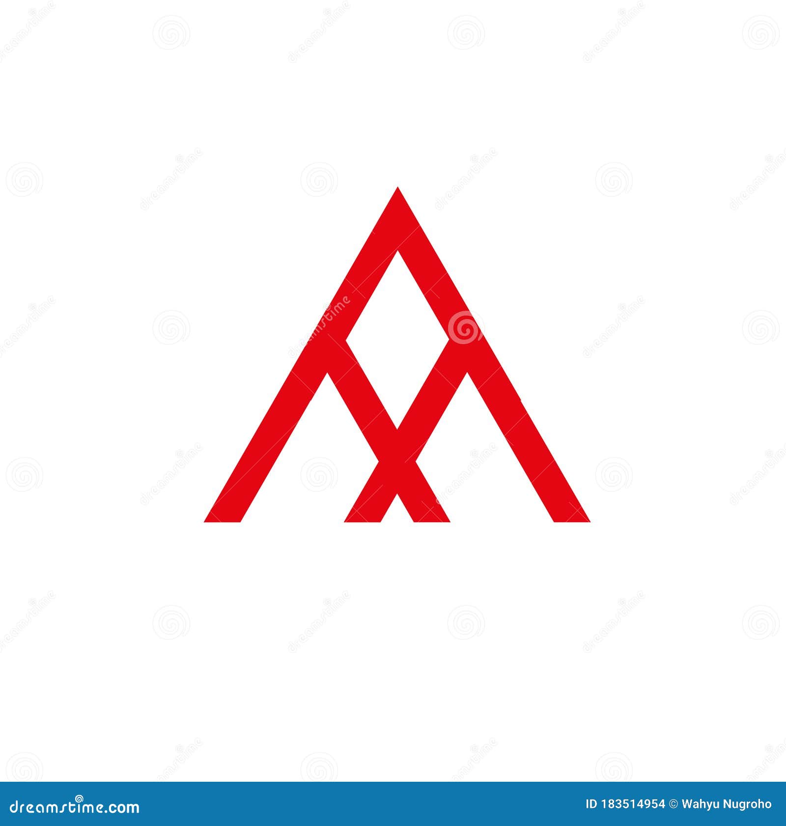 Triangle rouge de logo illustration de vecteur. Illustration du emblème ...