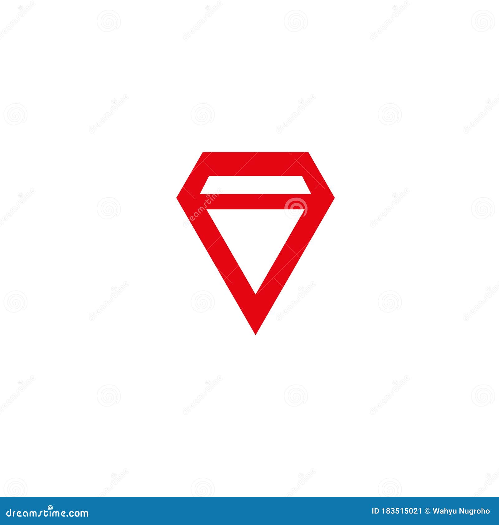 Triangle rouge de logo illustration de vecteur. Illustration du ...