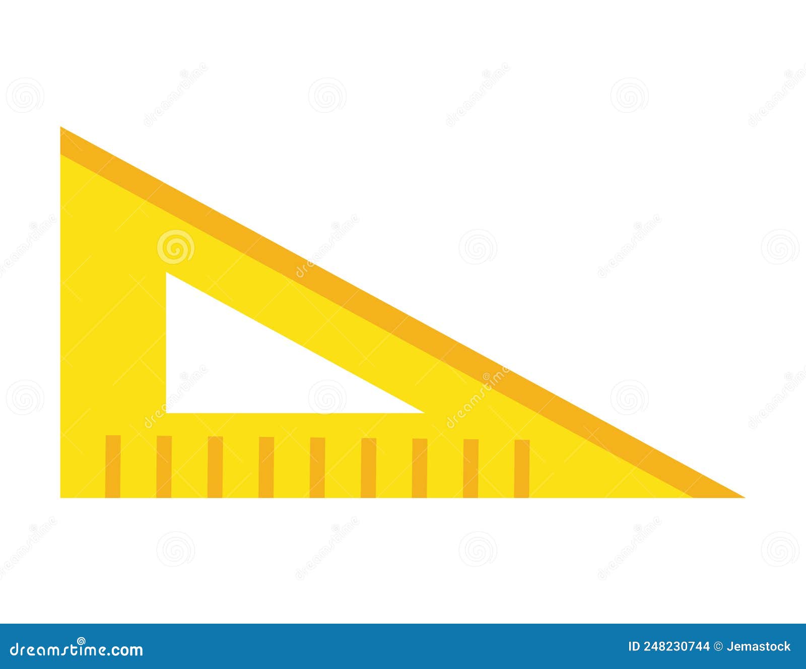 Triangle rule supply stock vector. Illustration of design - 248230744