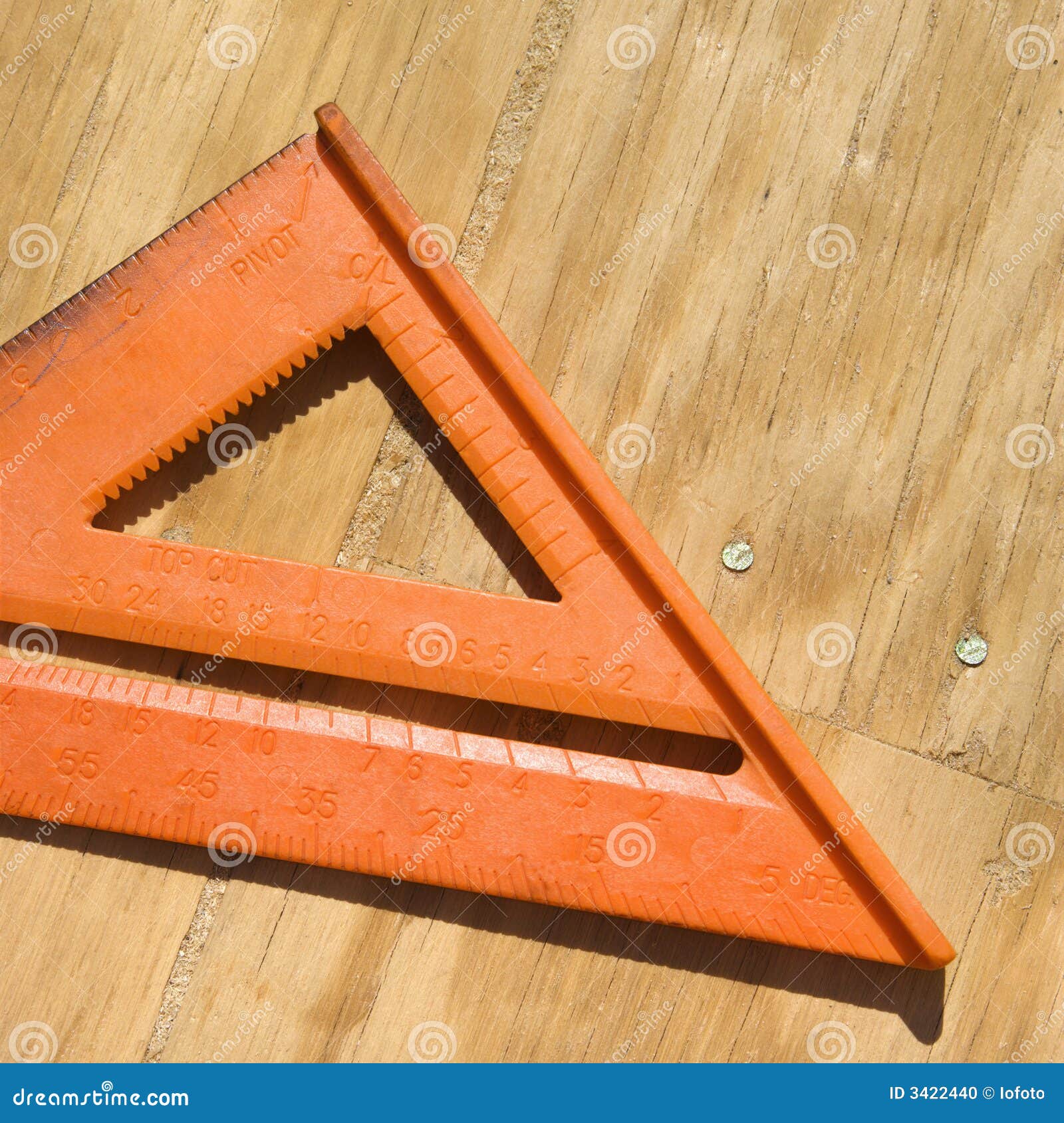 Triangle ruler. stock photo. Image of home, repair, tools - 3422440