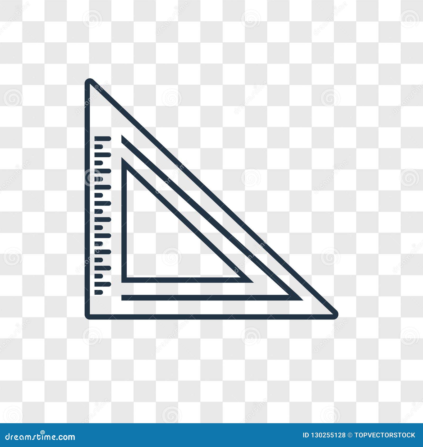 Triangle Ruler Concept Vector Linear Icon Isolated On Transparent ...