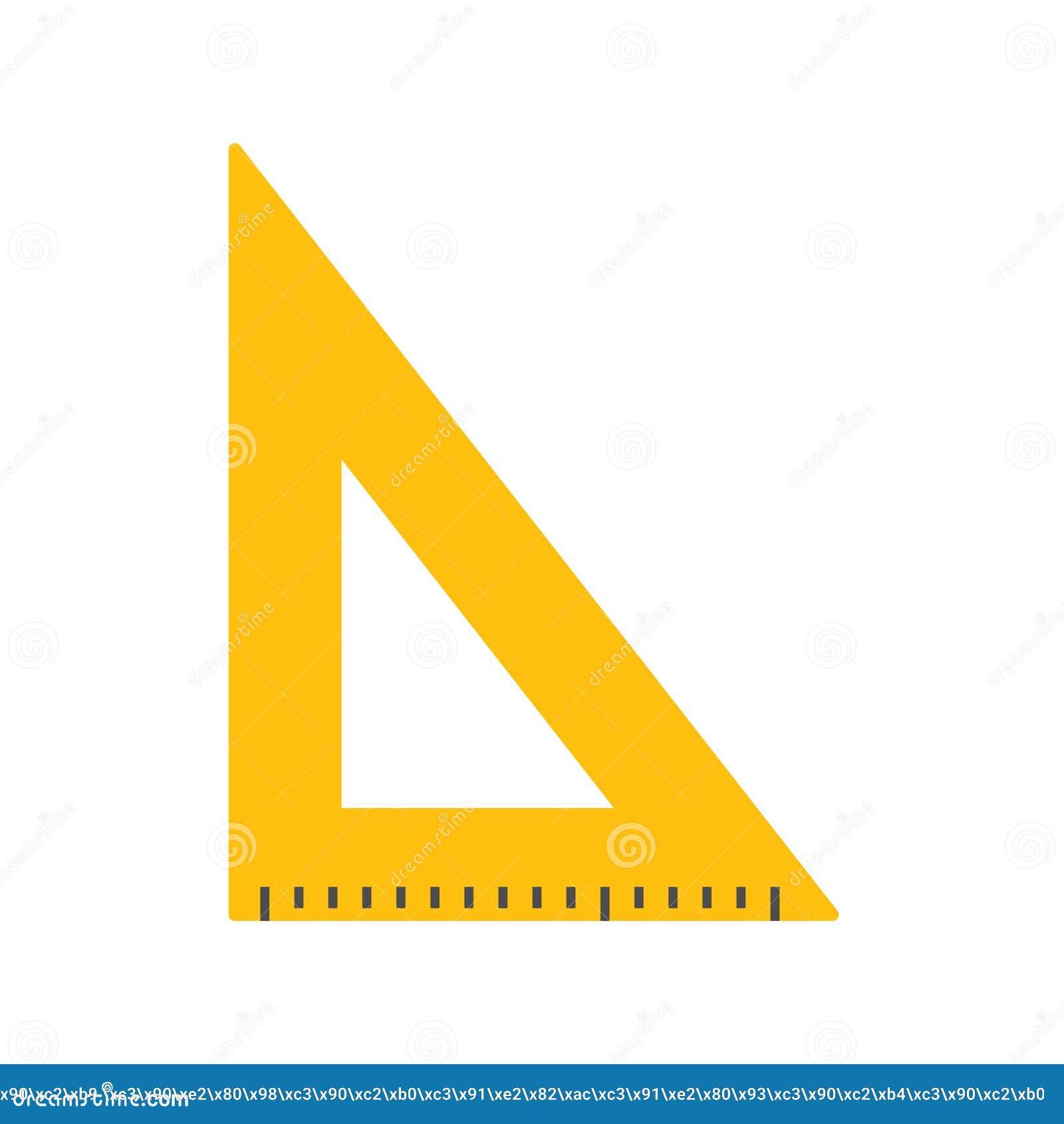 Triangle Ruler. Education Measure Tool Stock Illustration ...