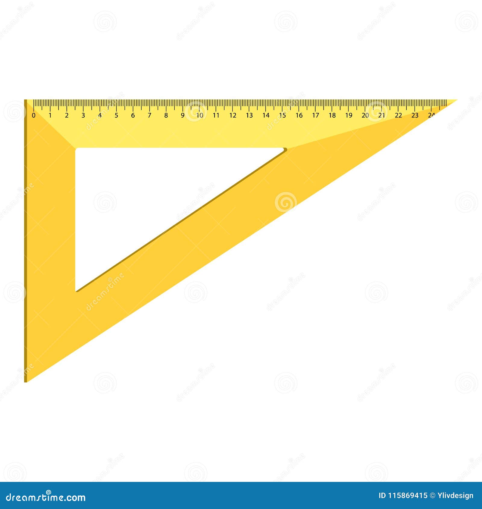 Triangle Ruler Icon, Realistic Style Stock Vector - Illustration of ...