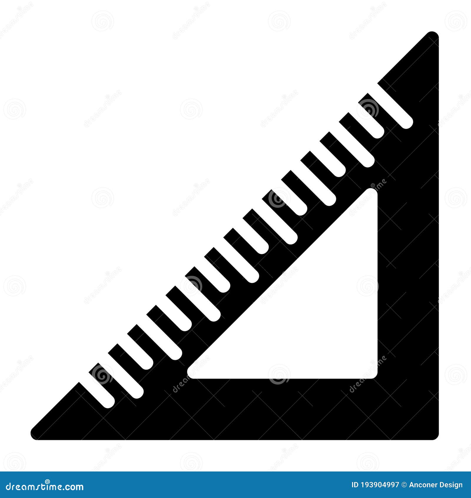 Triangle Ruler Icon in Solid Style for Any Projects Stock Vector ...