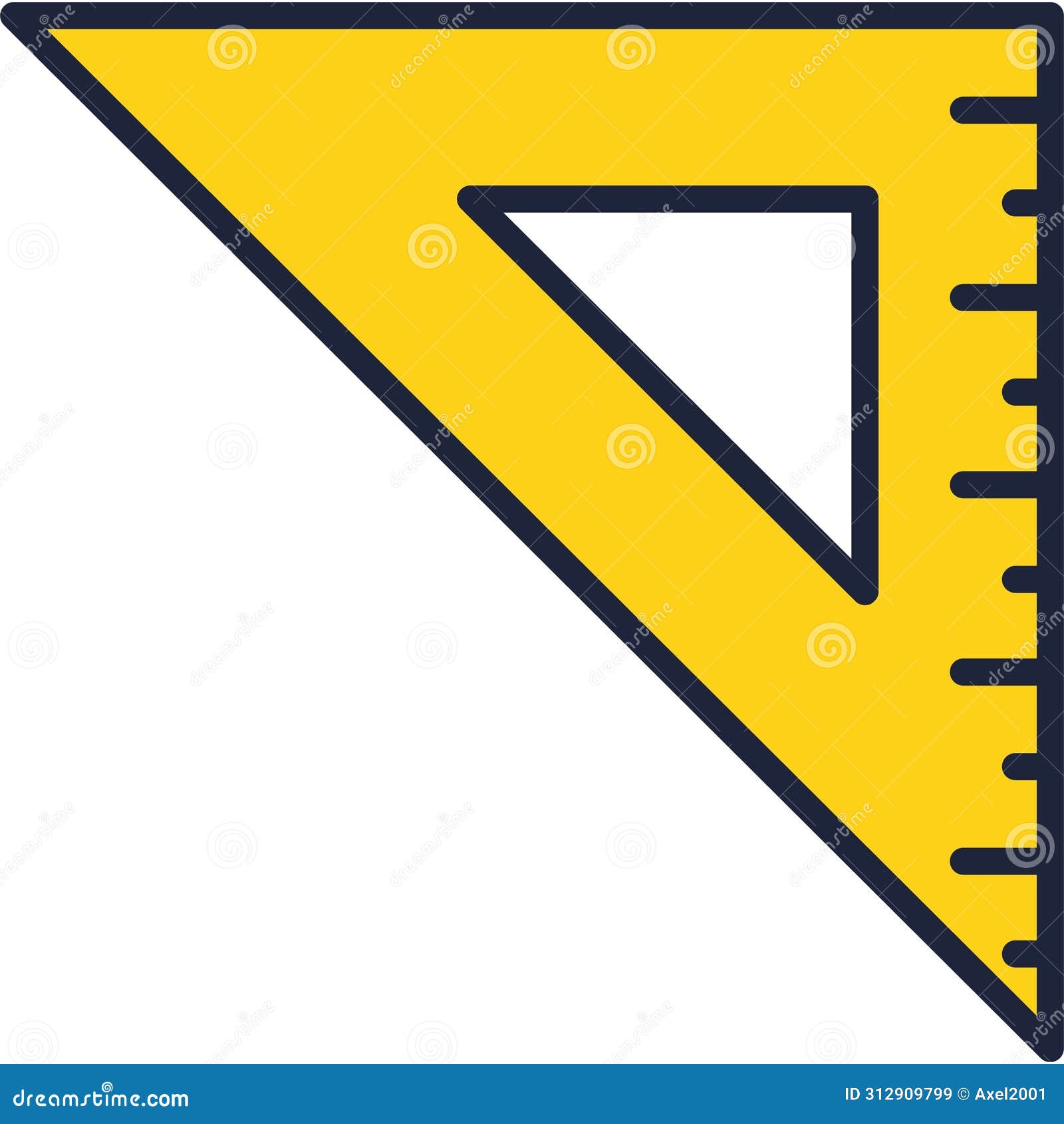 Triangle Ruler Icon Vector Measure Tool on White Stock Vector ...