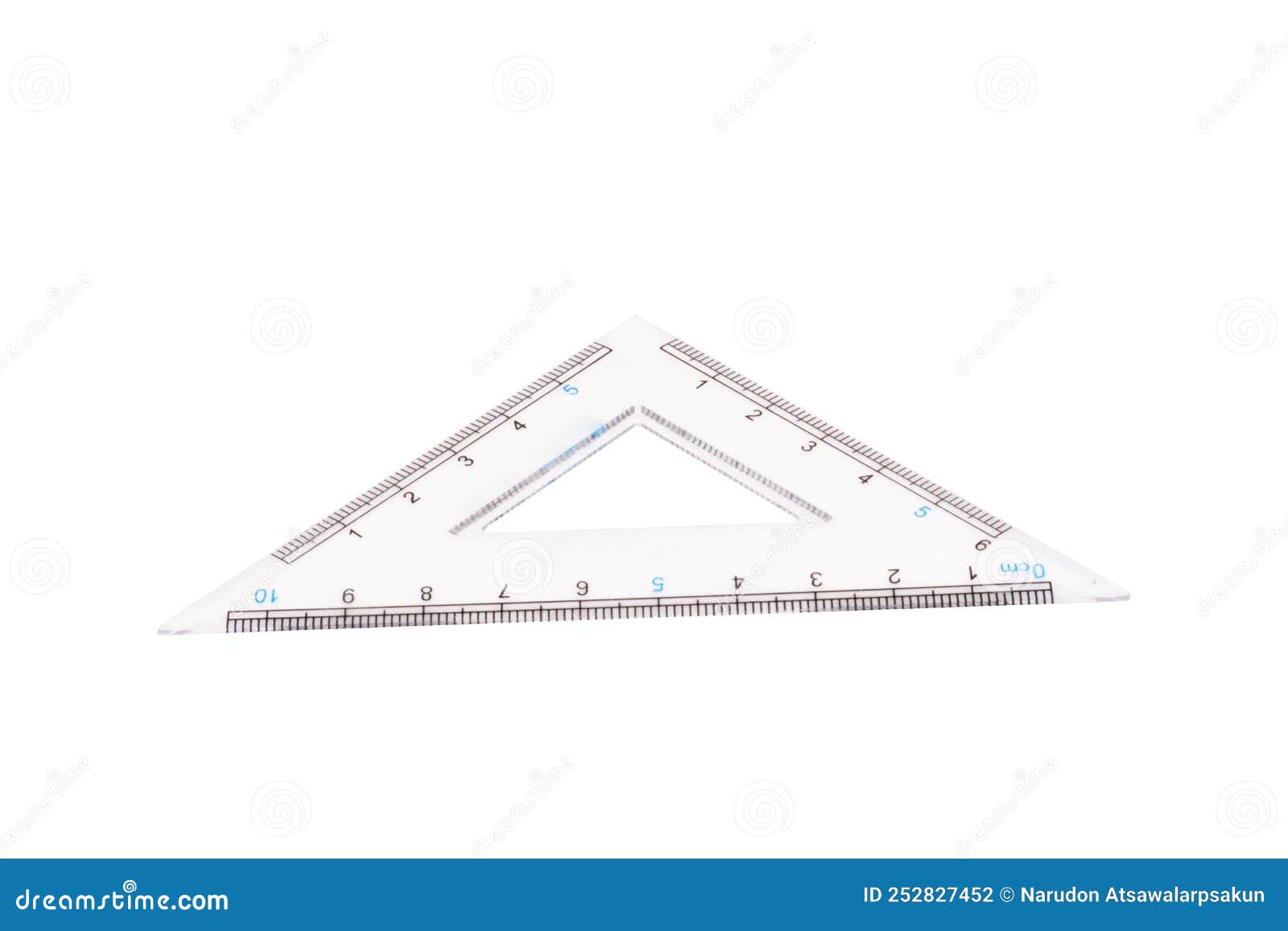 Triangle Ruler Isolated on White Background Stock Photo - Image of ...