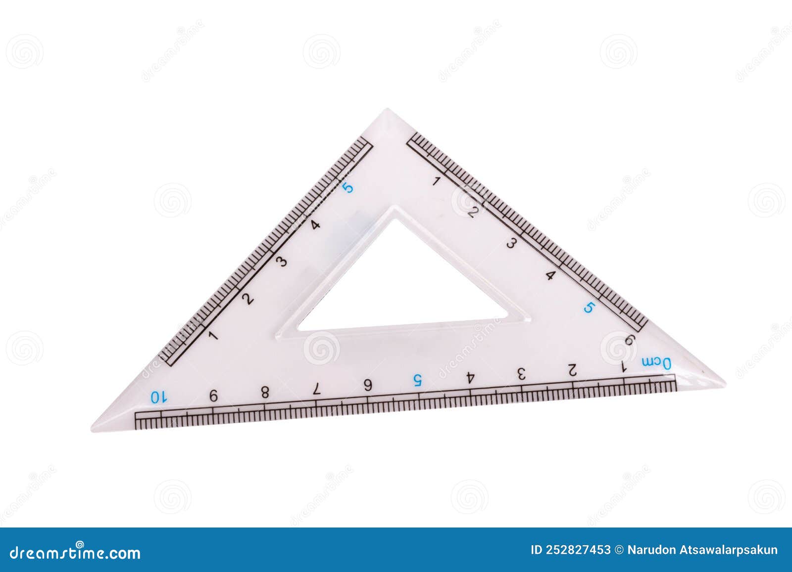 Triangle Ruler Isolated on White Background Stock Image - Image of ...