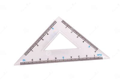 Triangle Ruler Isolated on White Background Stock Image - Image of ...