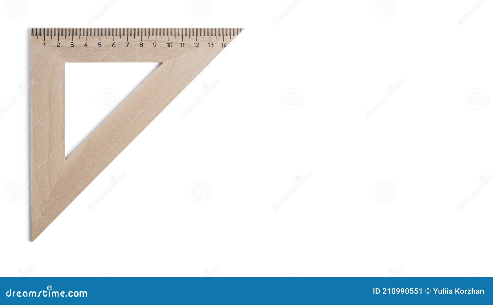 Triangle Ruler Isolated on a White Background. Stock Image - Image of ...