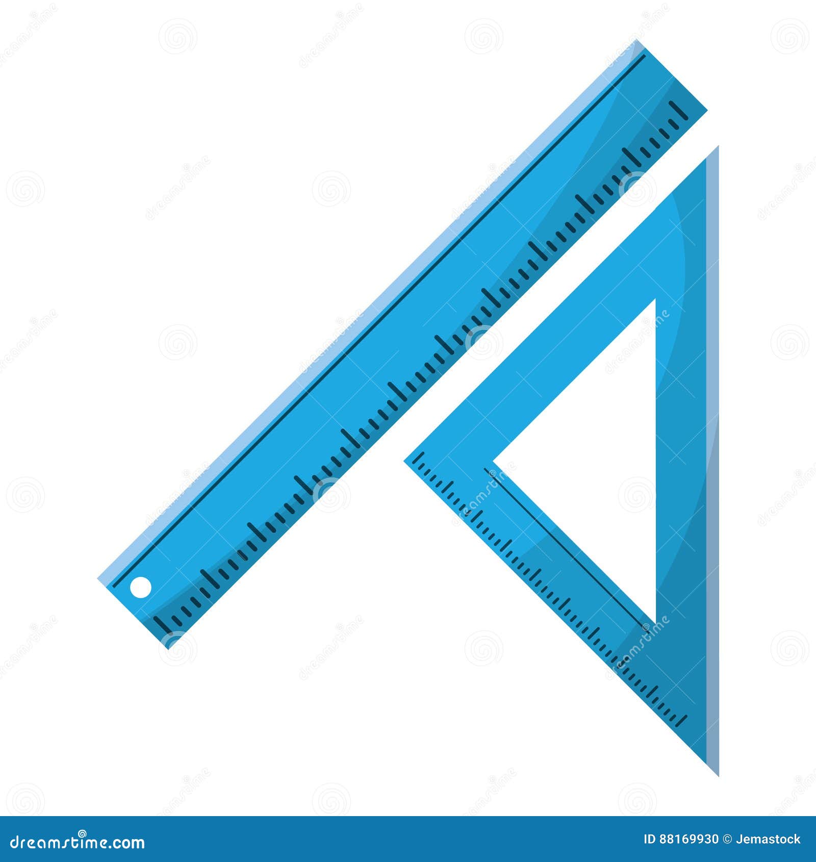 Triangle Ruler Measuring School Stock Illustration - Illustration of ...