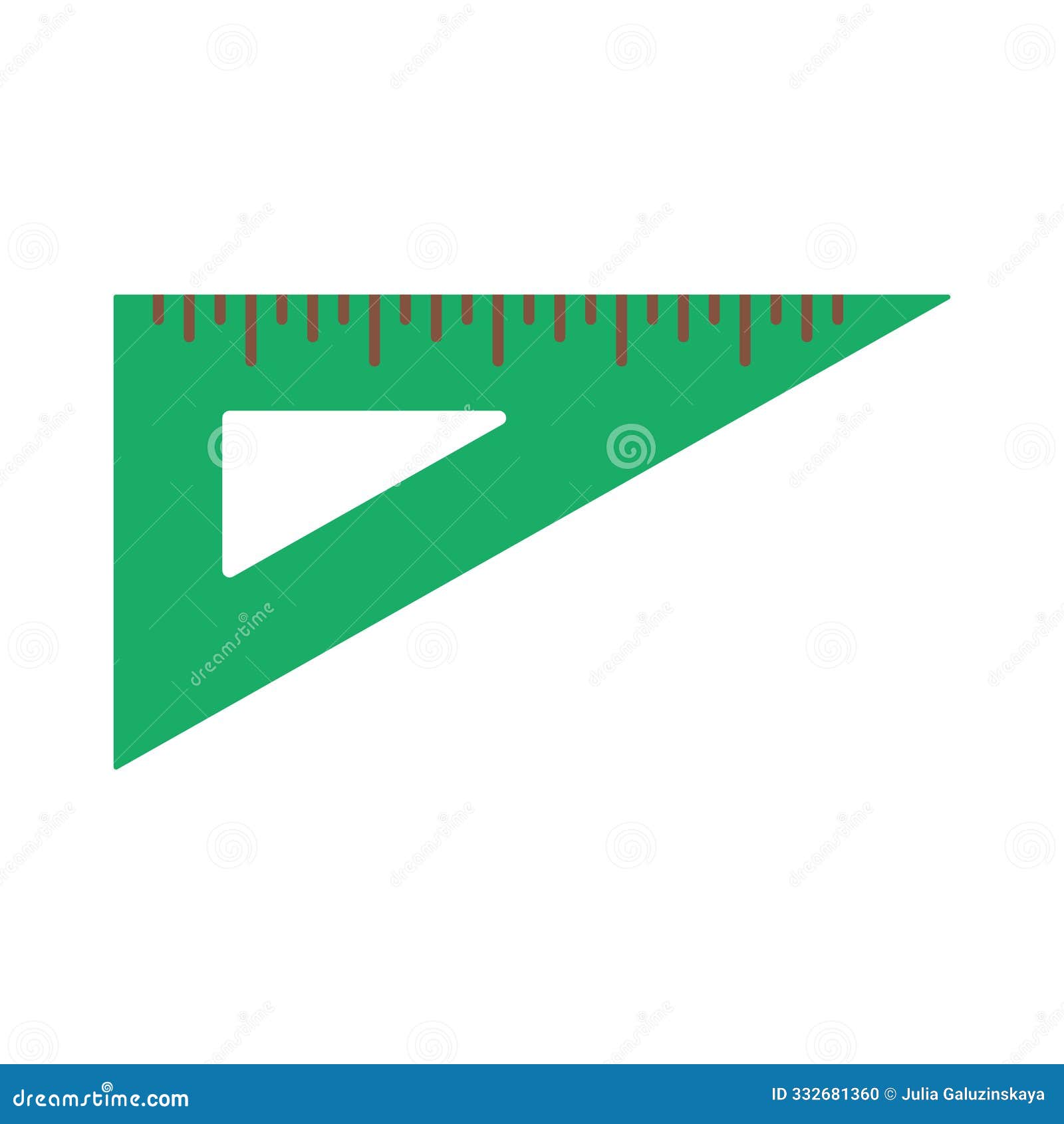 Triangle Ruler. Measuring Tool. School Craft Art Supply Stock ...