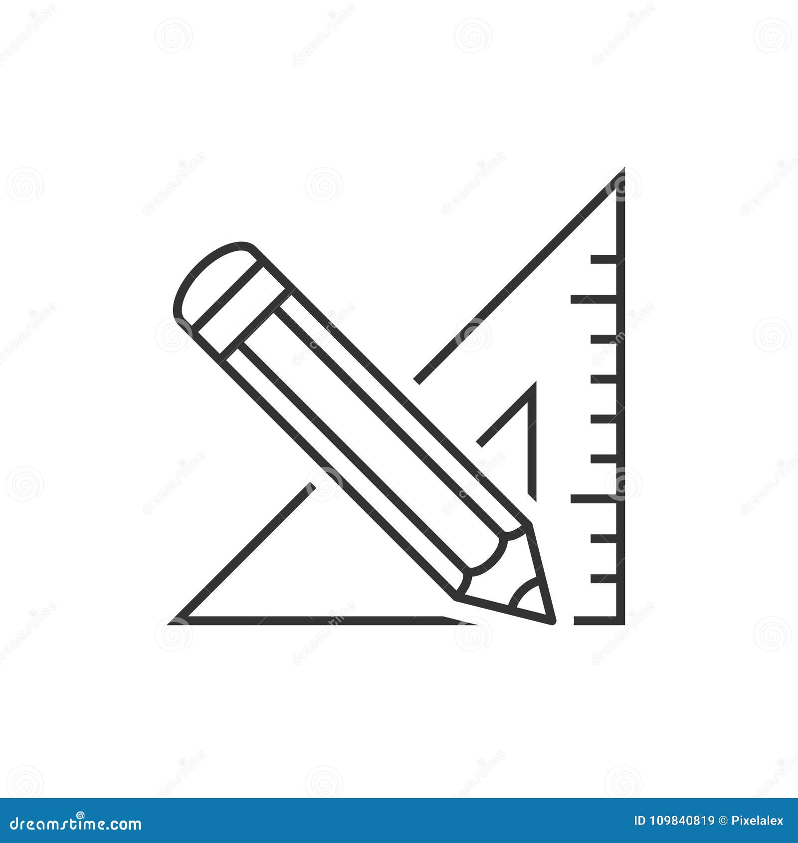 Triangle Ruler Cartoon Icon Vector Illustration | CartoonDealer.com ...