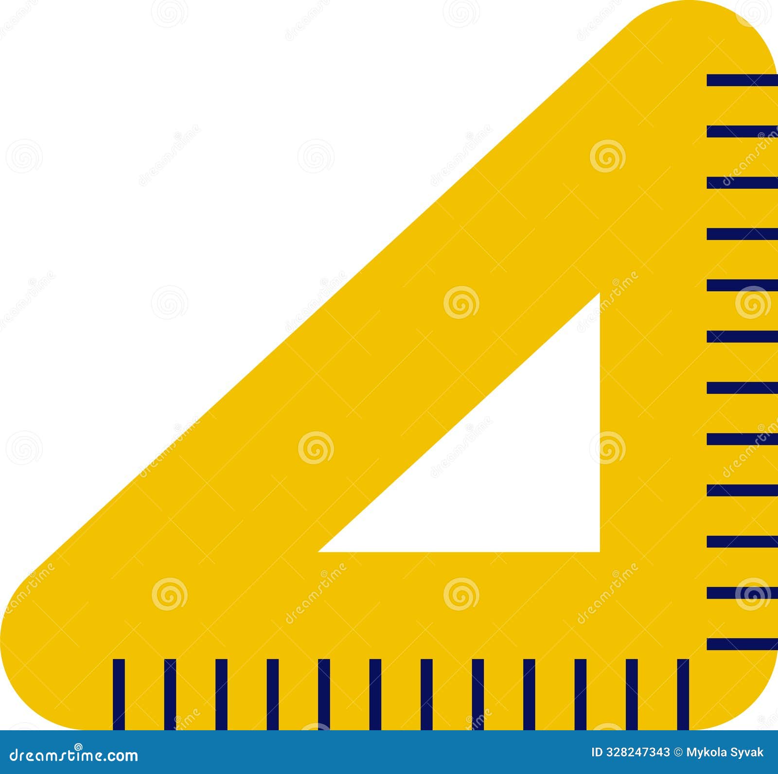 Triangle Ruler School Accessory Stock Illustration - Illustration of ...