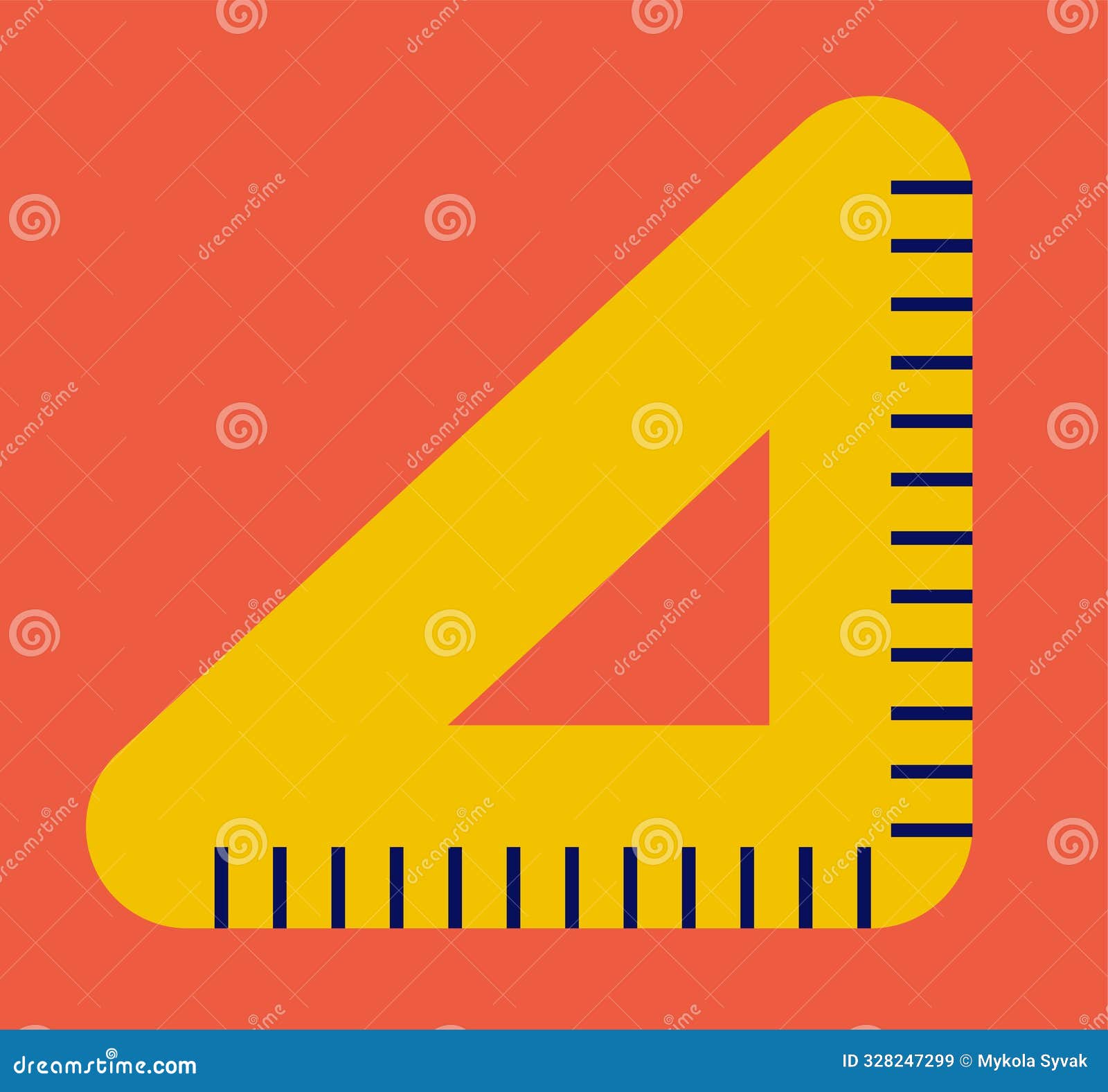 Triangle Ruler School Card Poster Cartoon Vector | CartoonDealer.com ...
