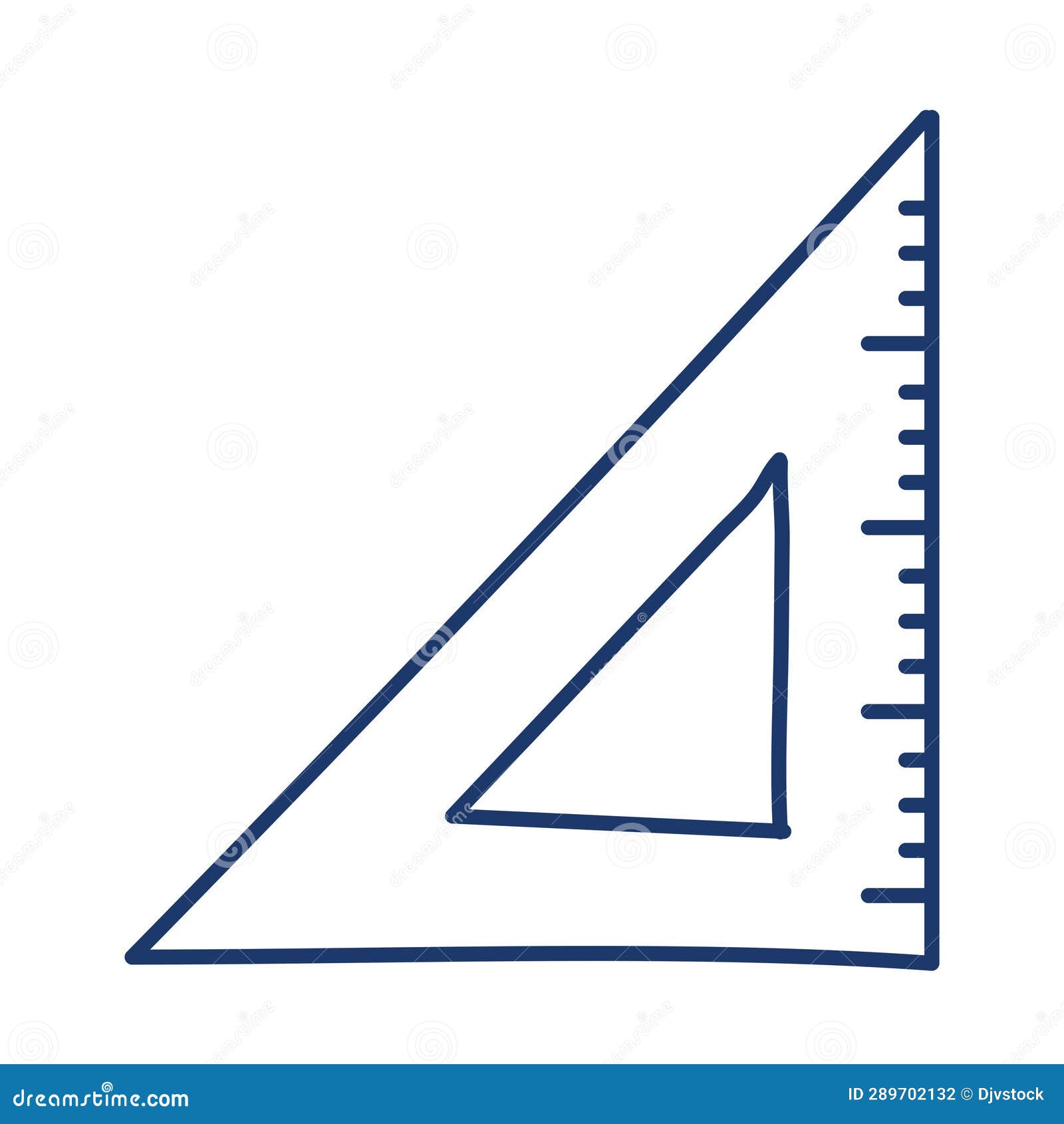 Triangle Ruler School Doodle Icon Stock Illustration - Illustration of ...