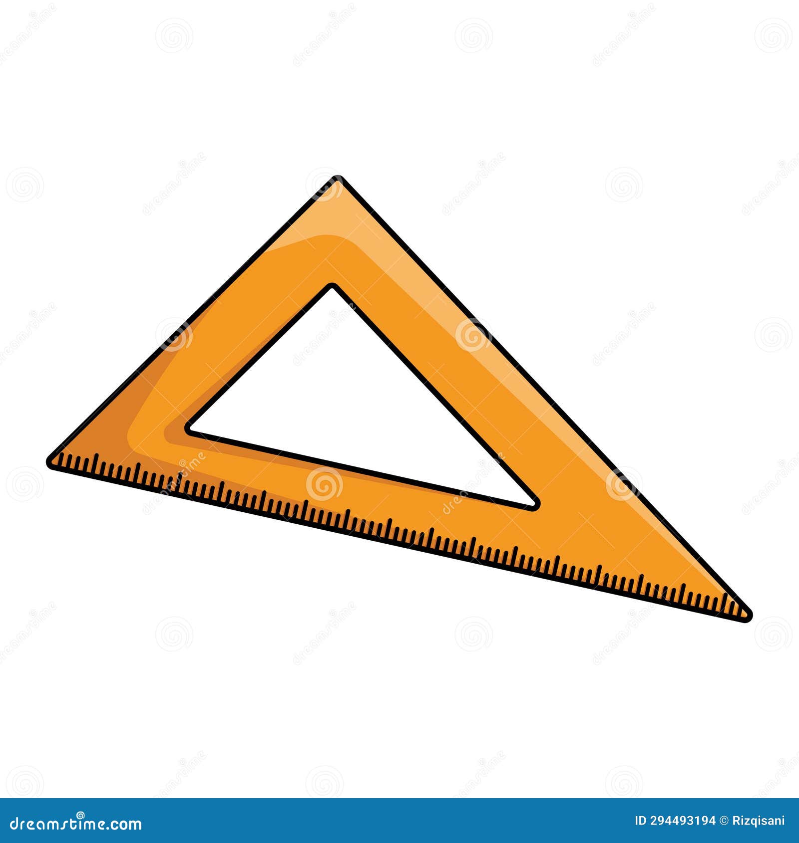 Triangle Ruler School Supply Vector Illustration Graphic Design Stock ...