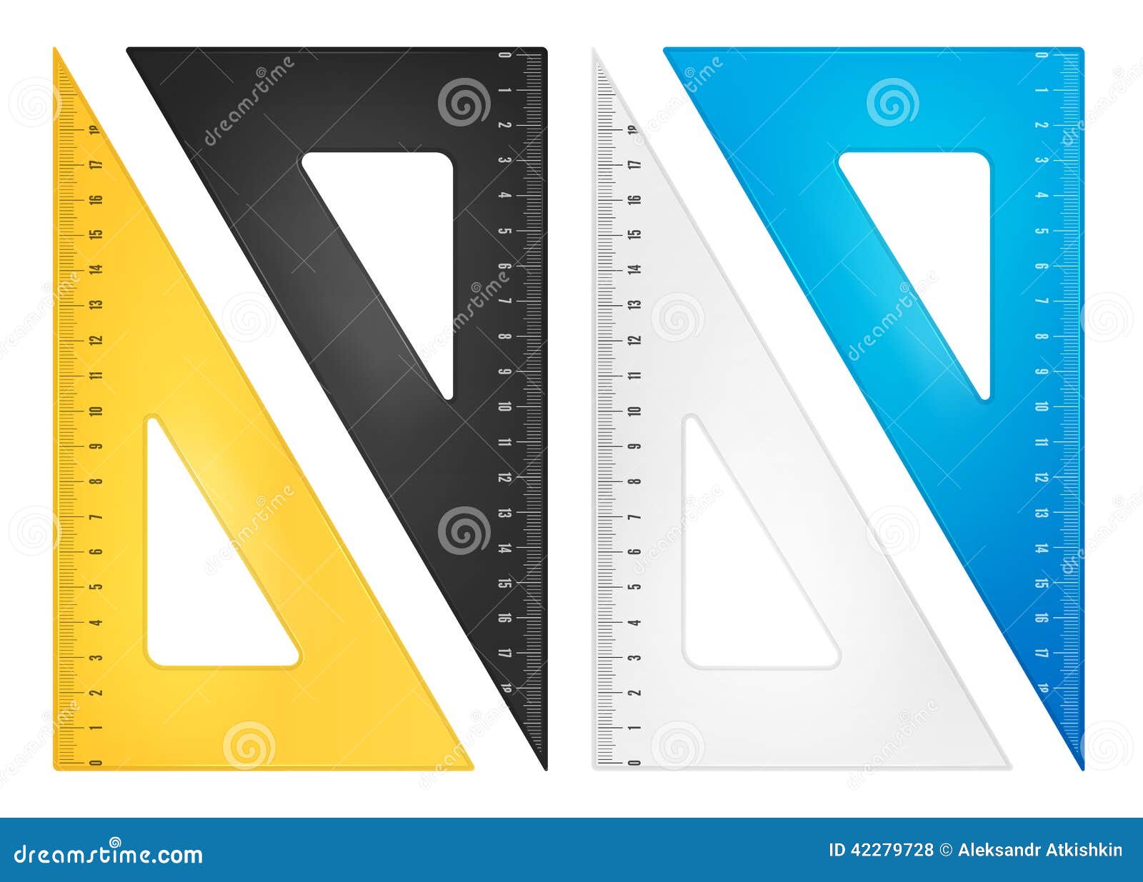 Triangle ruler set stock vector. Illustration of horizontal - 42279728