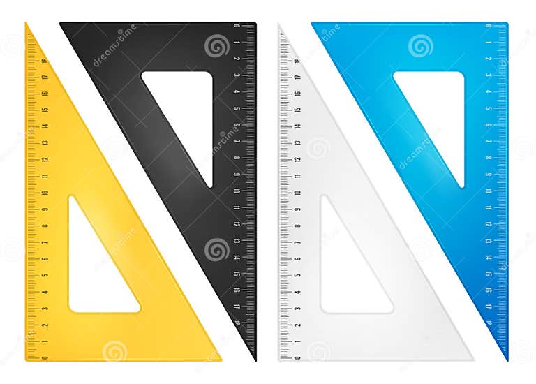 Triangle ruler set stock vector. Illustration of horizontal - 42279728
