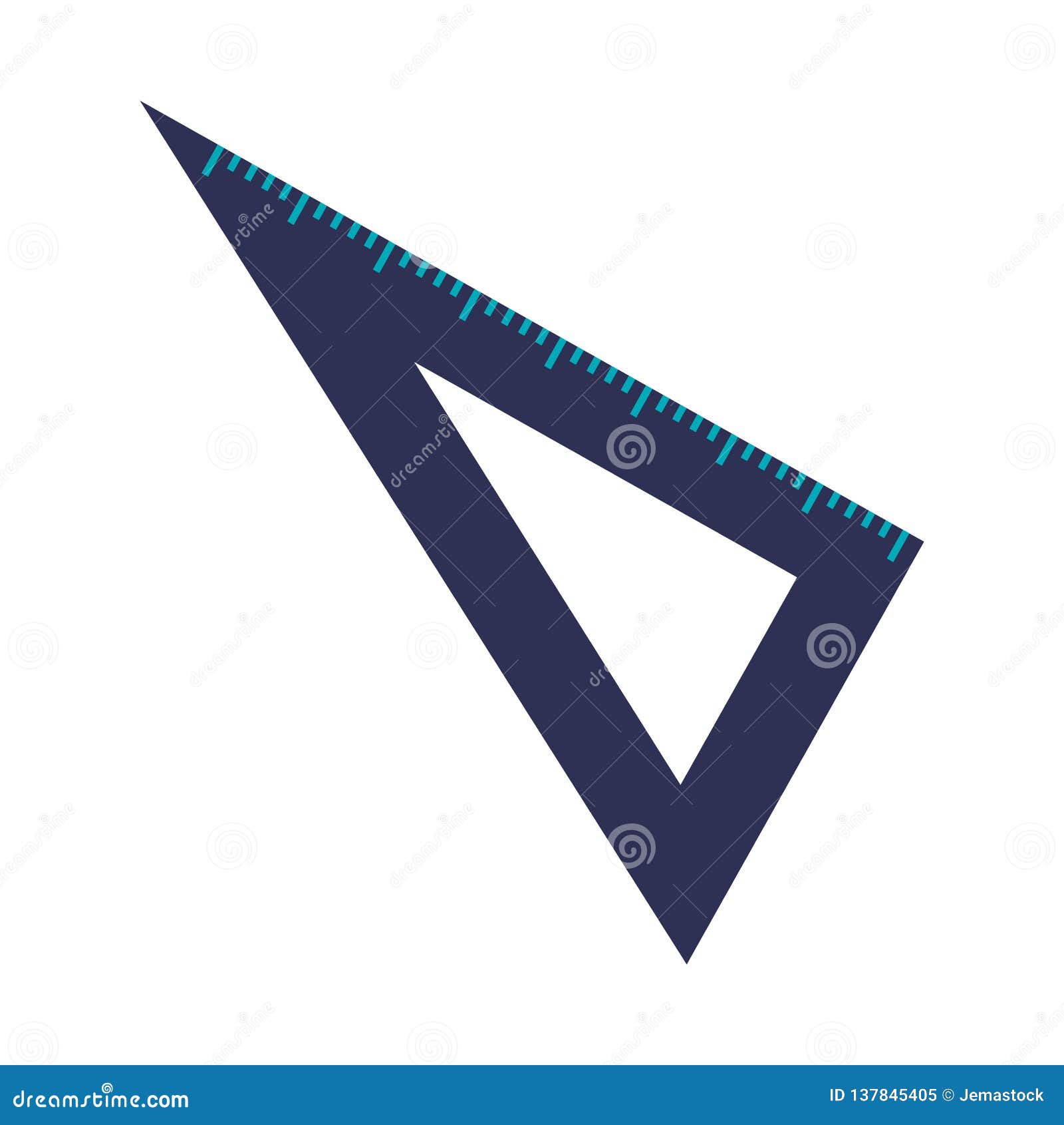 Triangle ruler symbol stock vector. Illustration of centimeter - 137845405