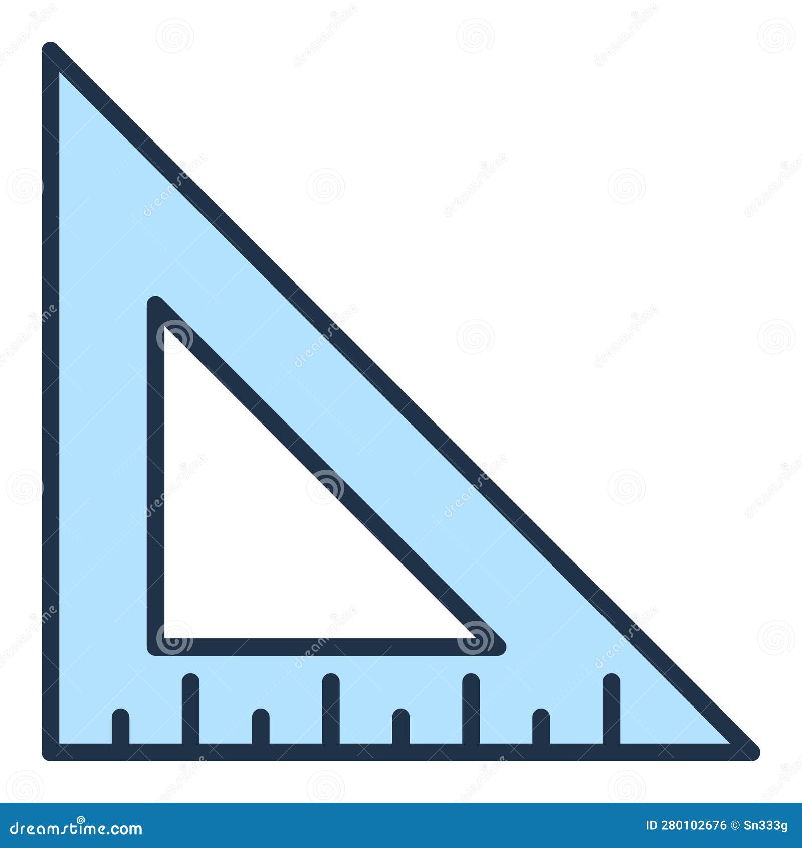 Triangle Ruler Vector Concept Blue Simple Icon or Symbol Stock ...