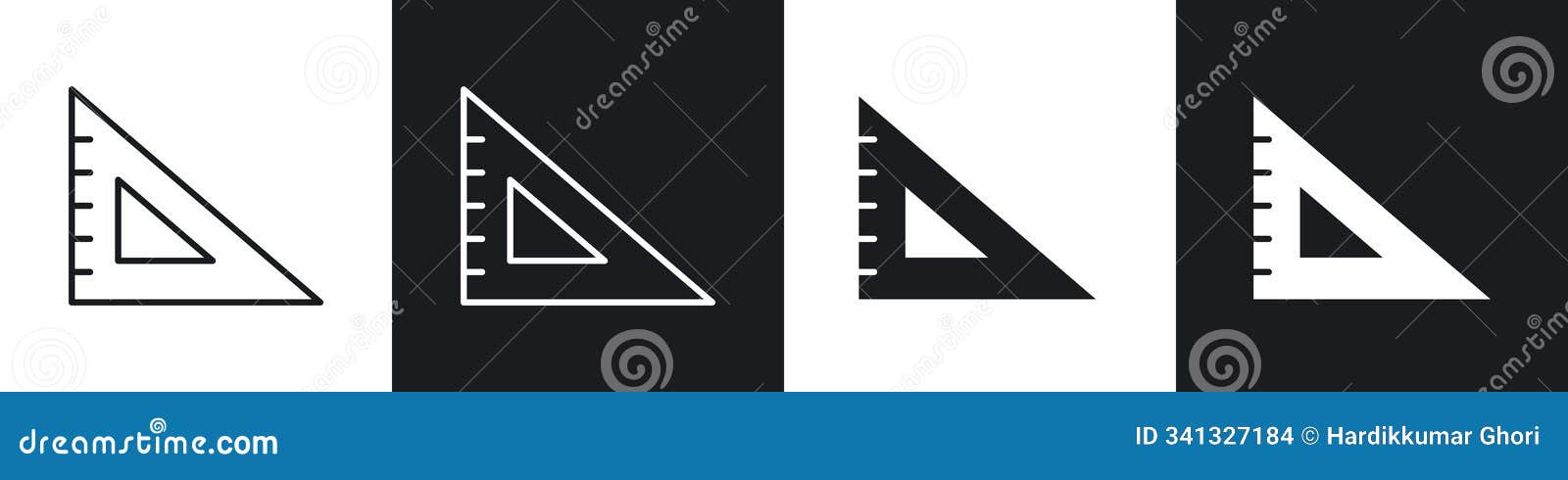 Triangle Ruler Cartoon Icon Vector Illustration | CartoonDealer.com ...