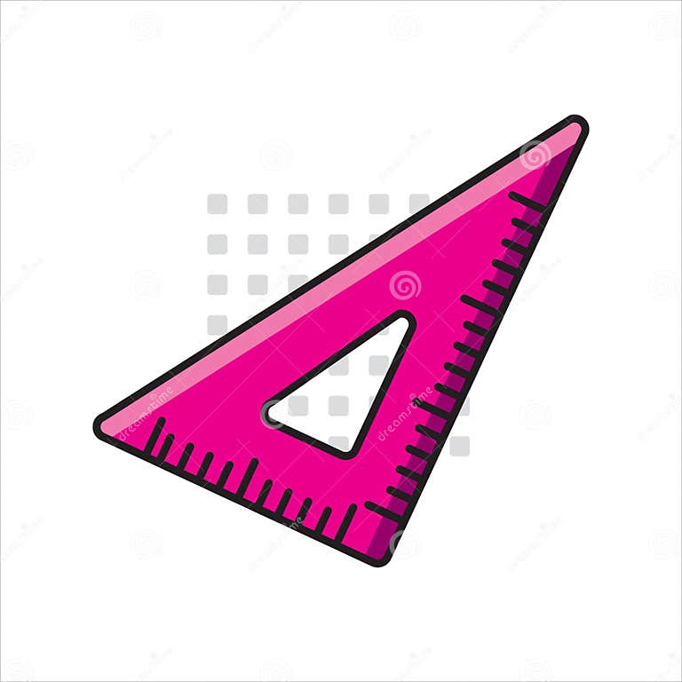 Triangle Ruler vector stock illustration. Illustration of drawing ...