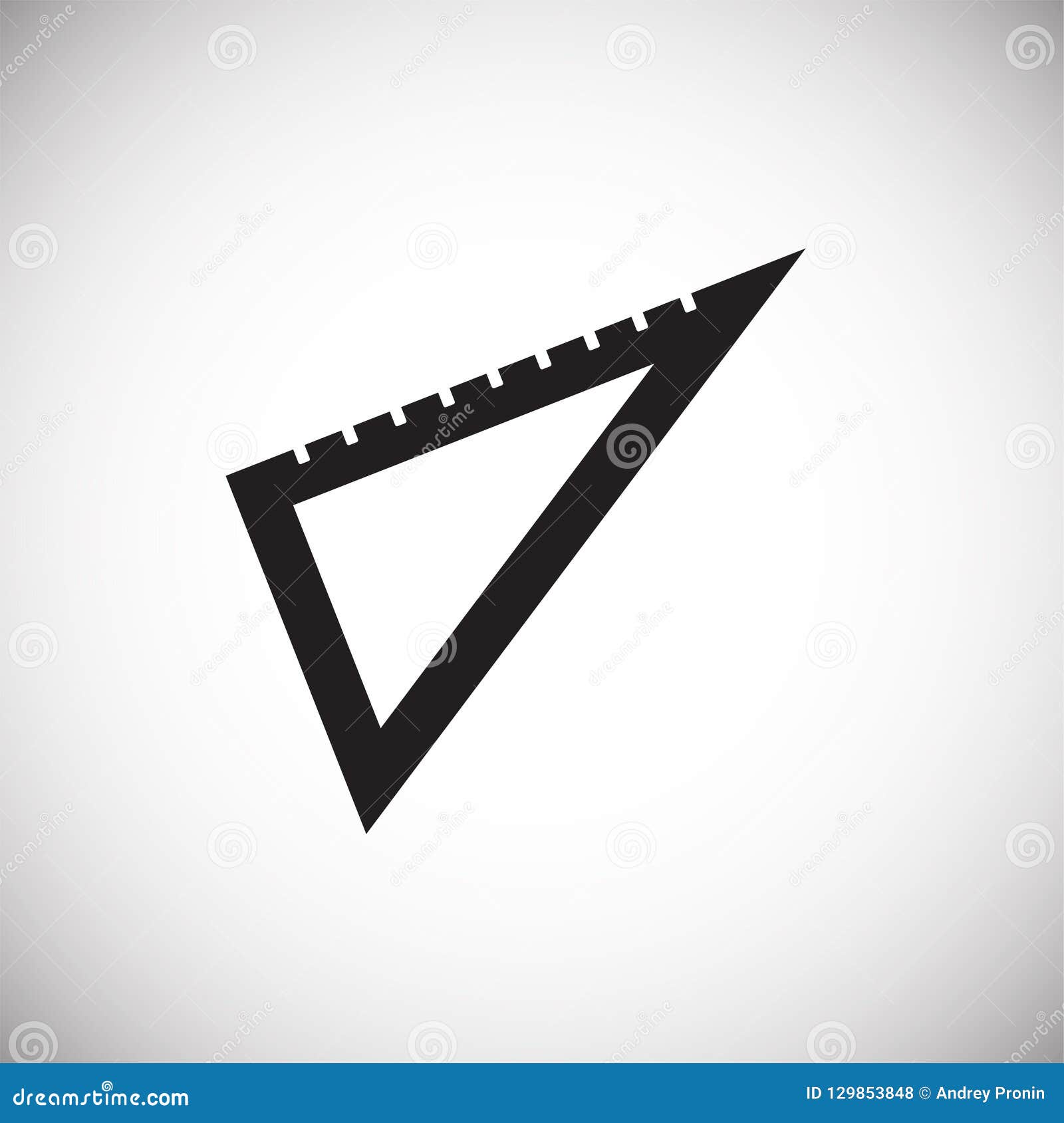 Triangle Ruler on White Background Stock Vector - Illustration of built ...