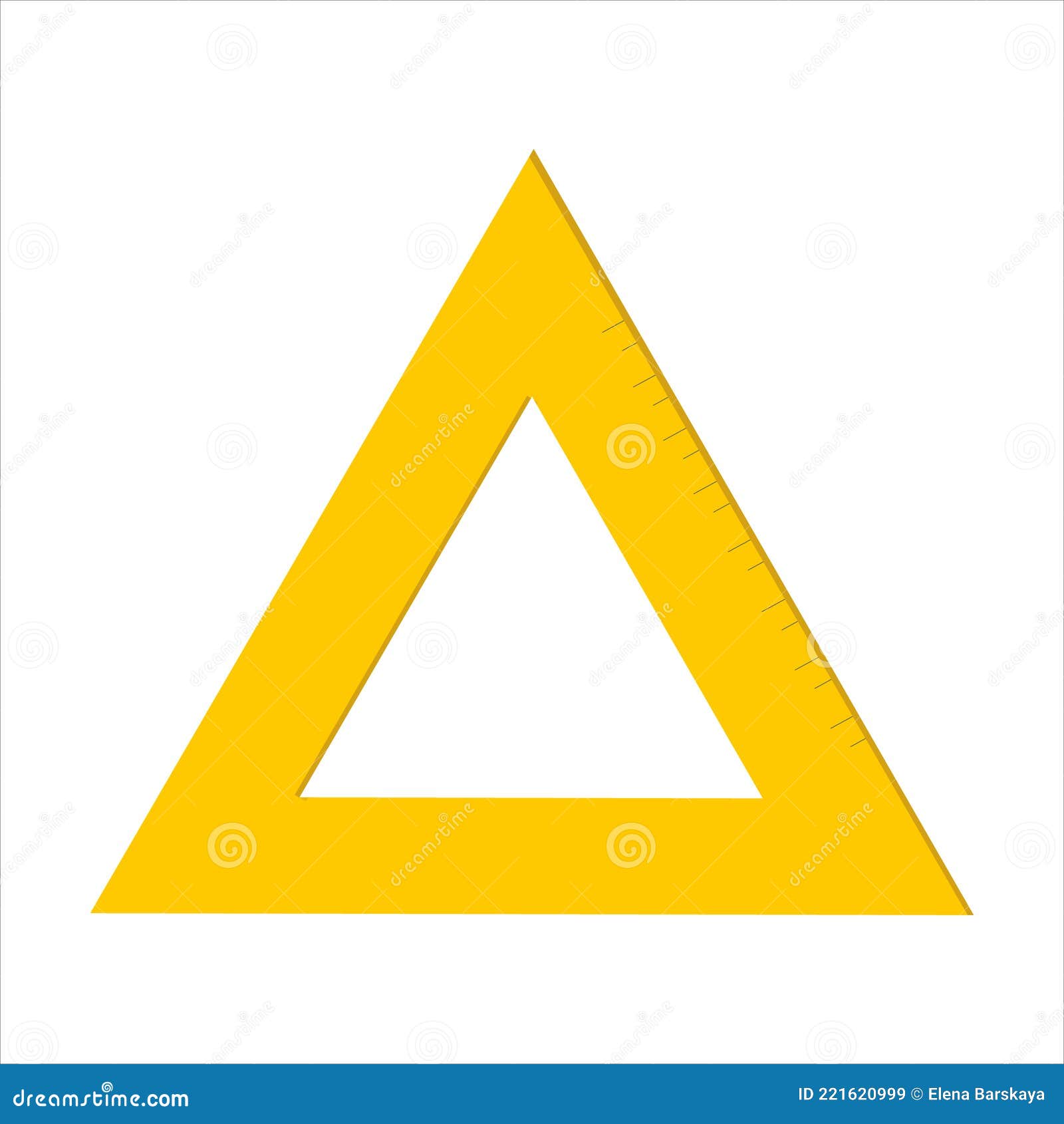 Triangle Ruler on a White Background for Kdipart or Web Design Stock ...