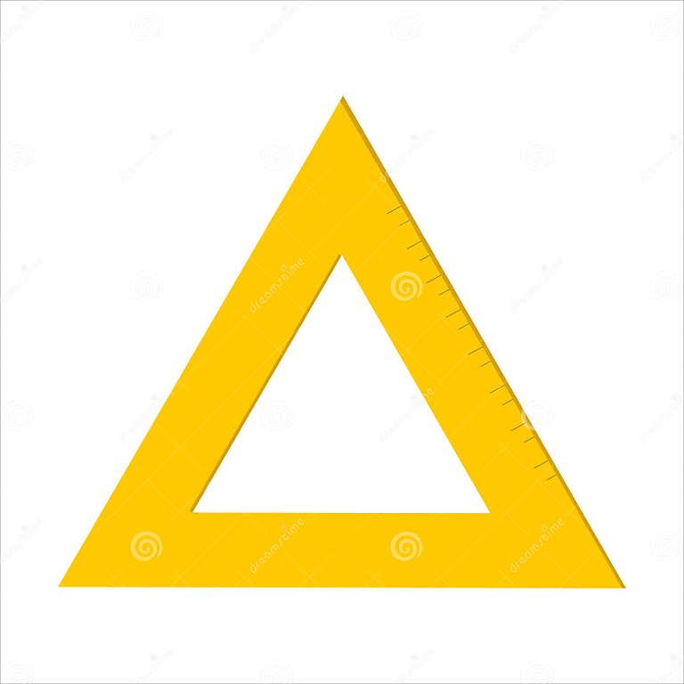 Triangle Ruler on a White Background for Kdipart or Web Design Stock ...