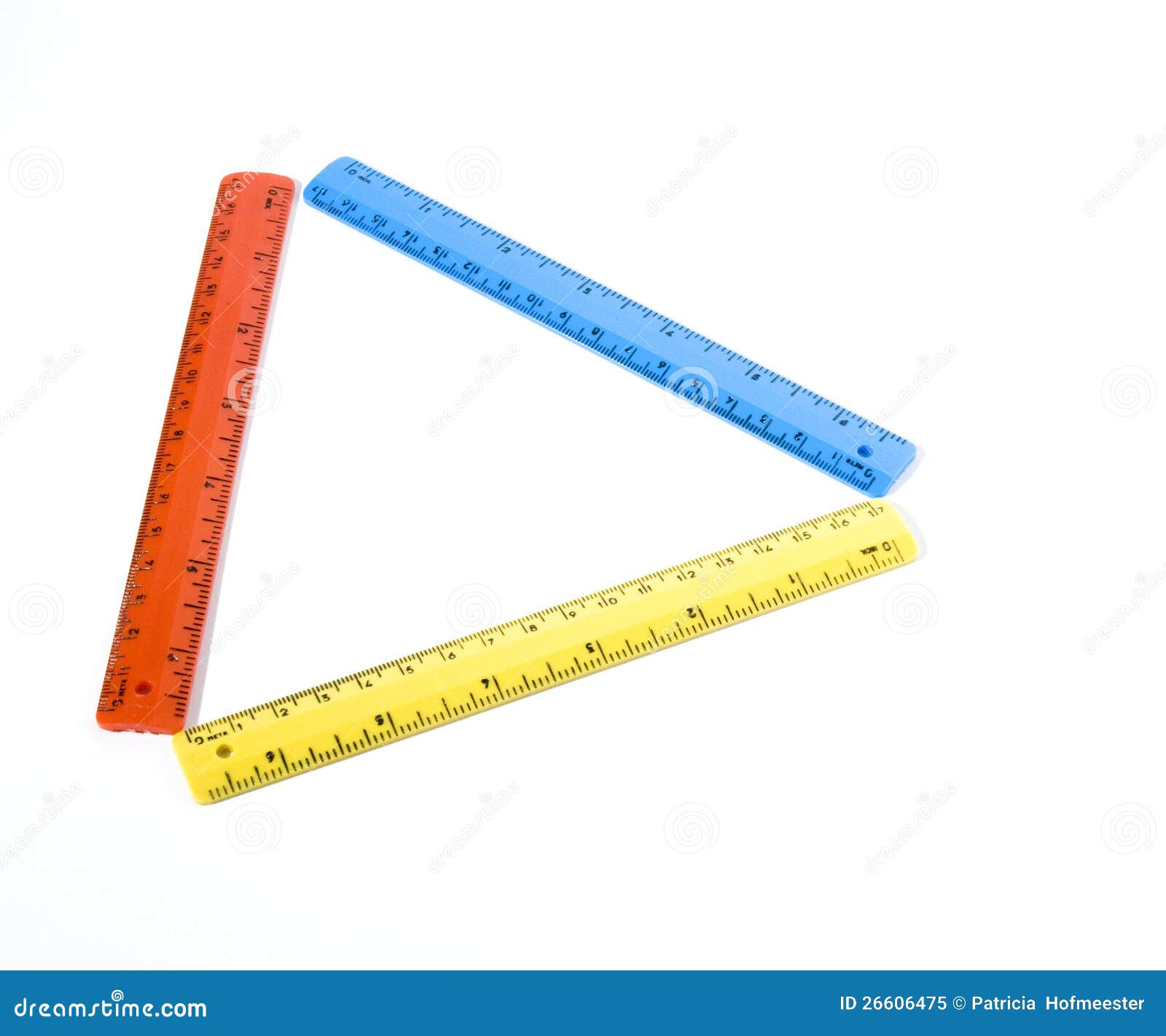 Triangle in rulers stock image. Image of equipment, meters - 26606475