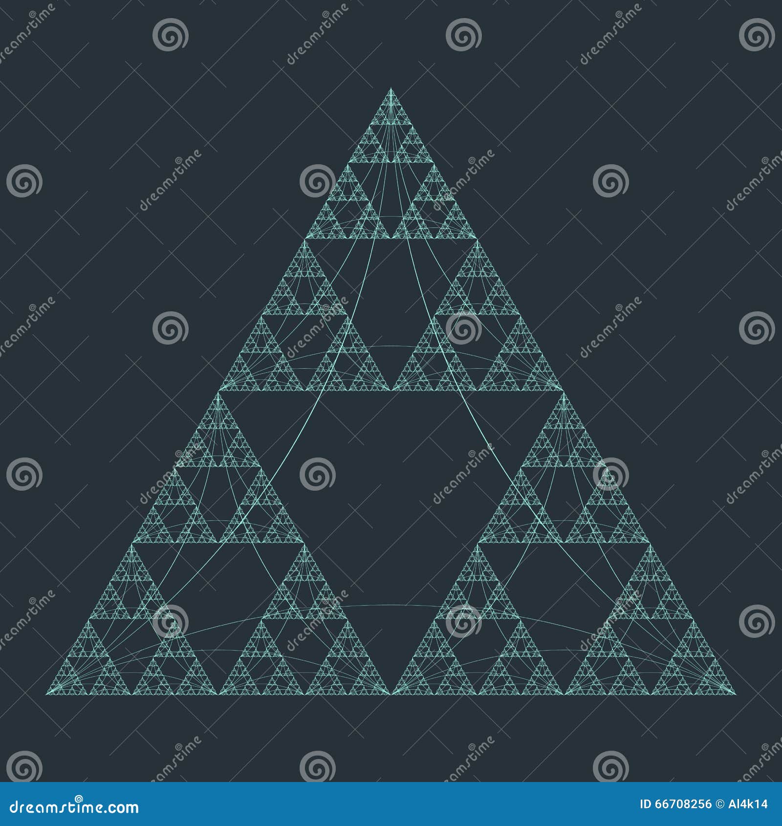Triangle Sacral Geometry Fractal Structure Background Stock Vector ...