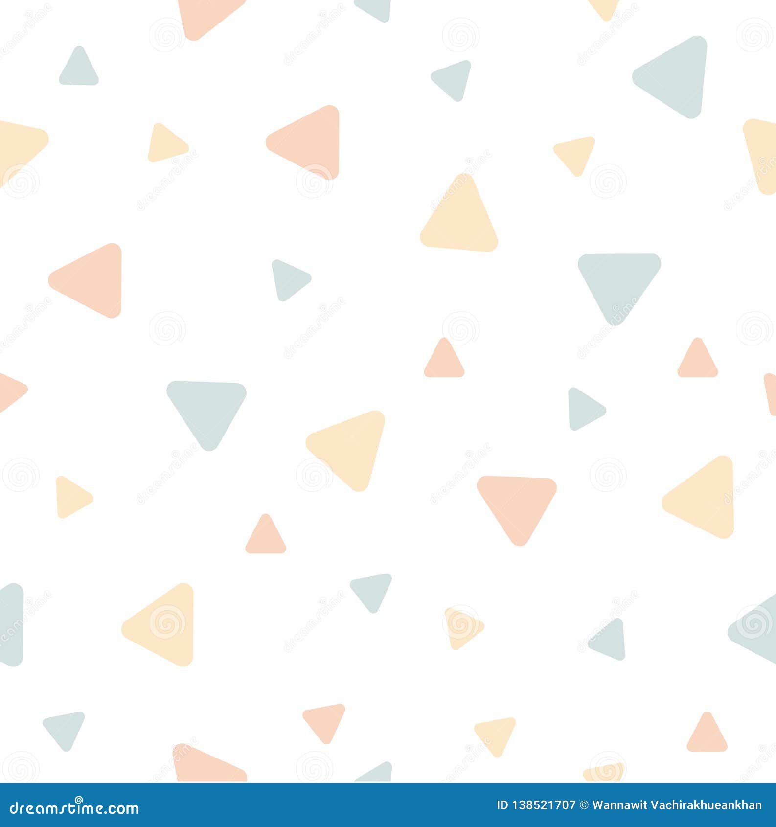 Triangle Seamless Pastel Color Stock Vector - Illustration of ...