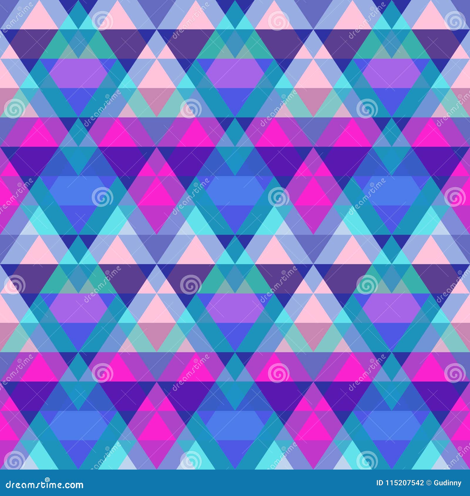 Purple Triangle Seamless Pattern Stock Vector - Illustration of diamond ...