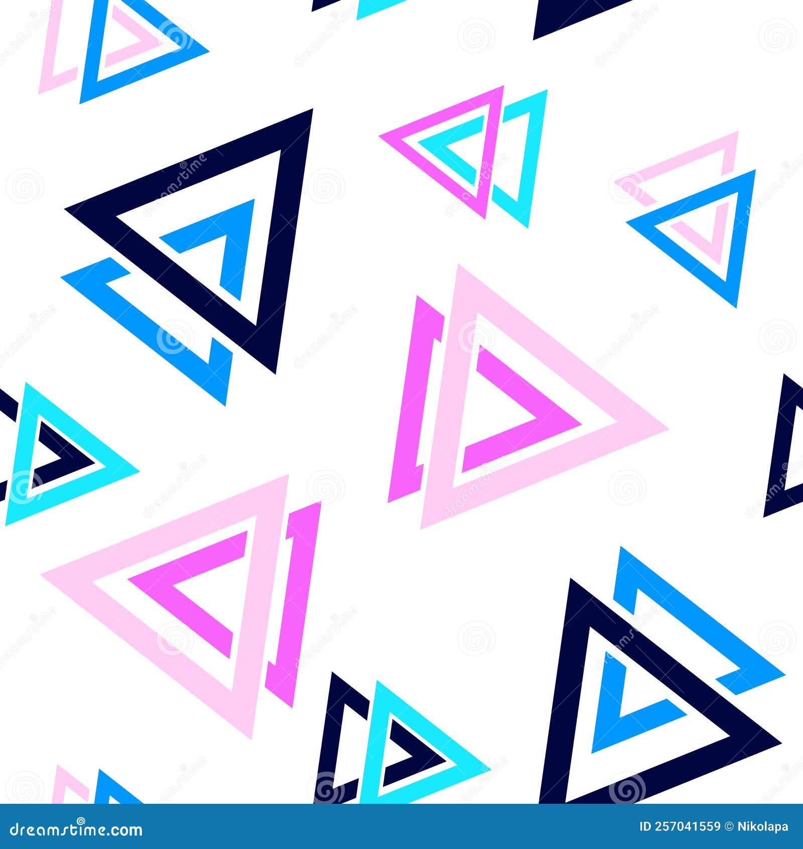 Triangle Seamless Pattern. Geometric Shapes Stock Vector - Illustration ...