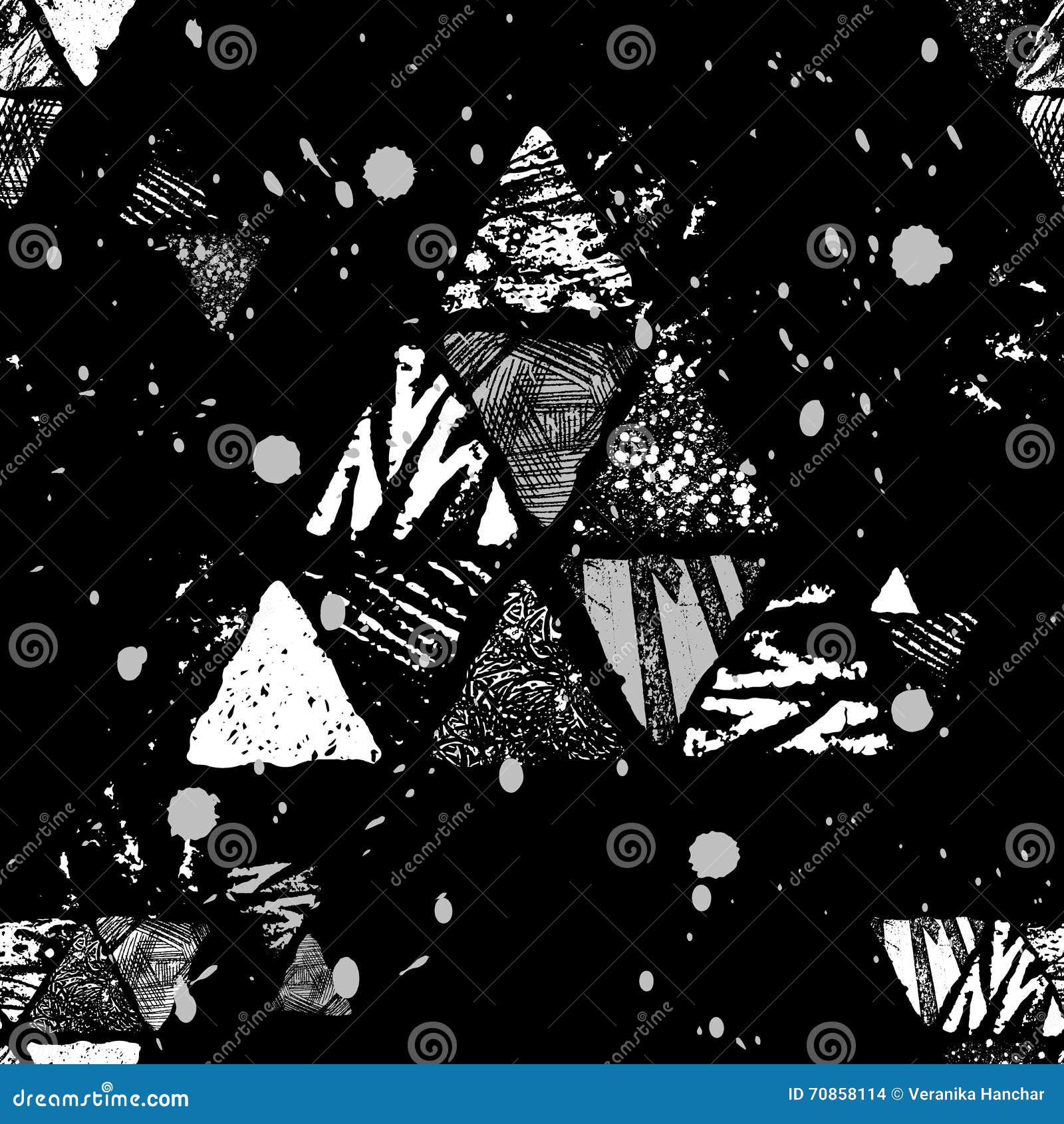 Triangle seamless pattern stock vector. Illustration of seamless - 70858114