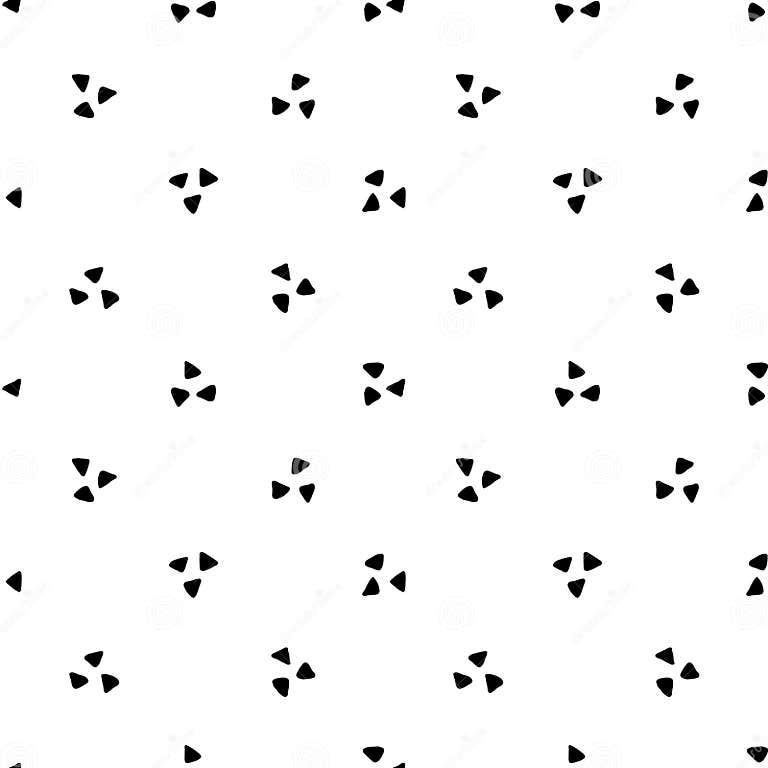 Triangle Seamless Pattern. Repeating Small Black Triangular Isolated ...