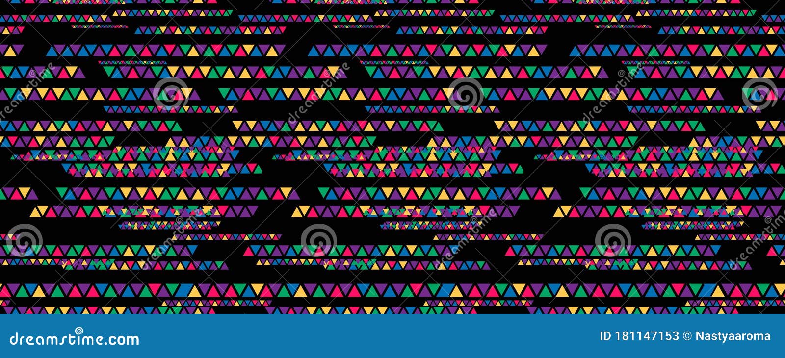 Triangle seamless pattern stock vector. Illustration of colorful ...