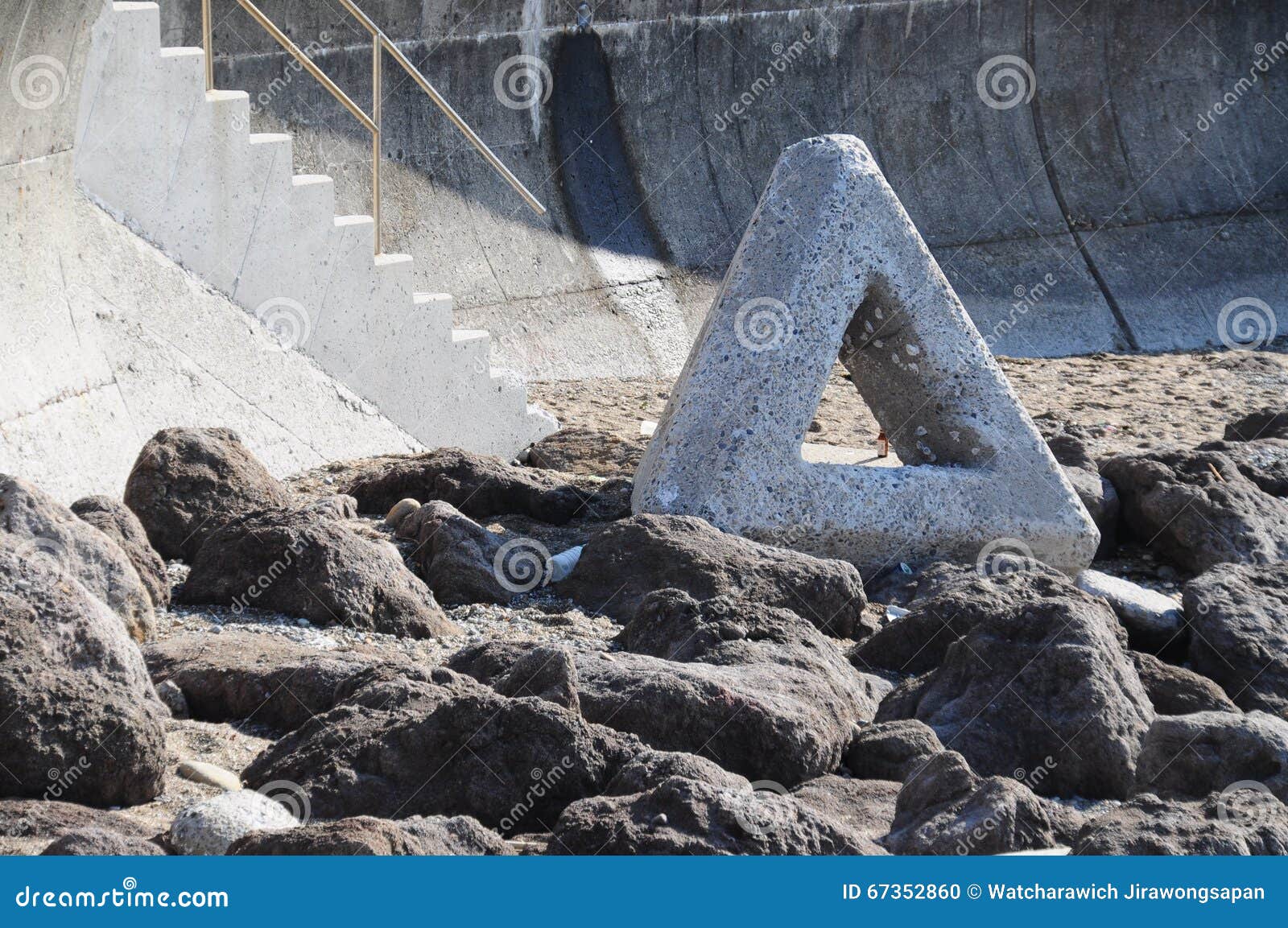 Triangle at Seaside bay stock photo. Image of used, light - 67352860