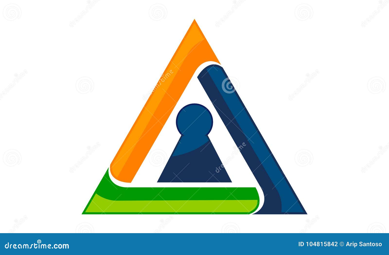Triangle Security Template stock vector. Illustration of privacy ...
