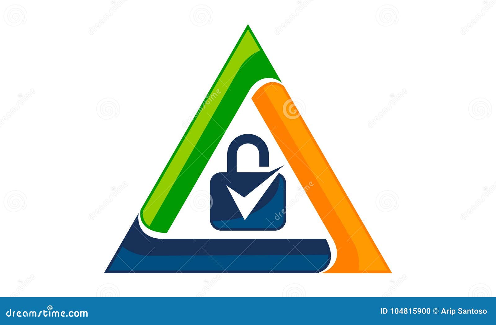 Triangle Security Template stock vector. Illustration of authority ...